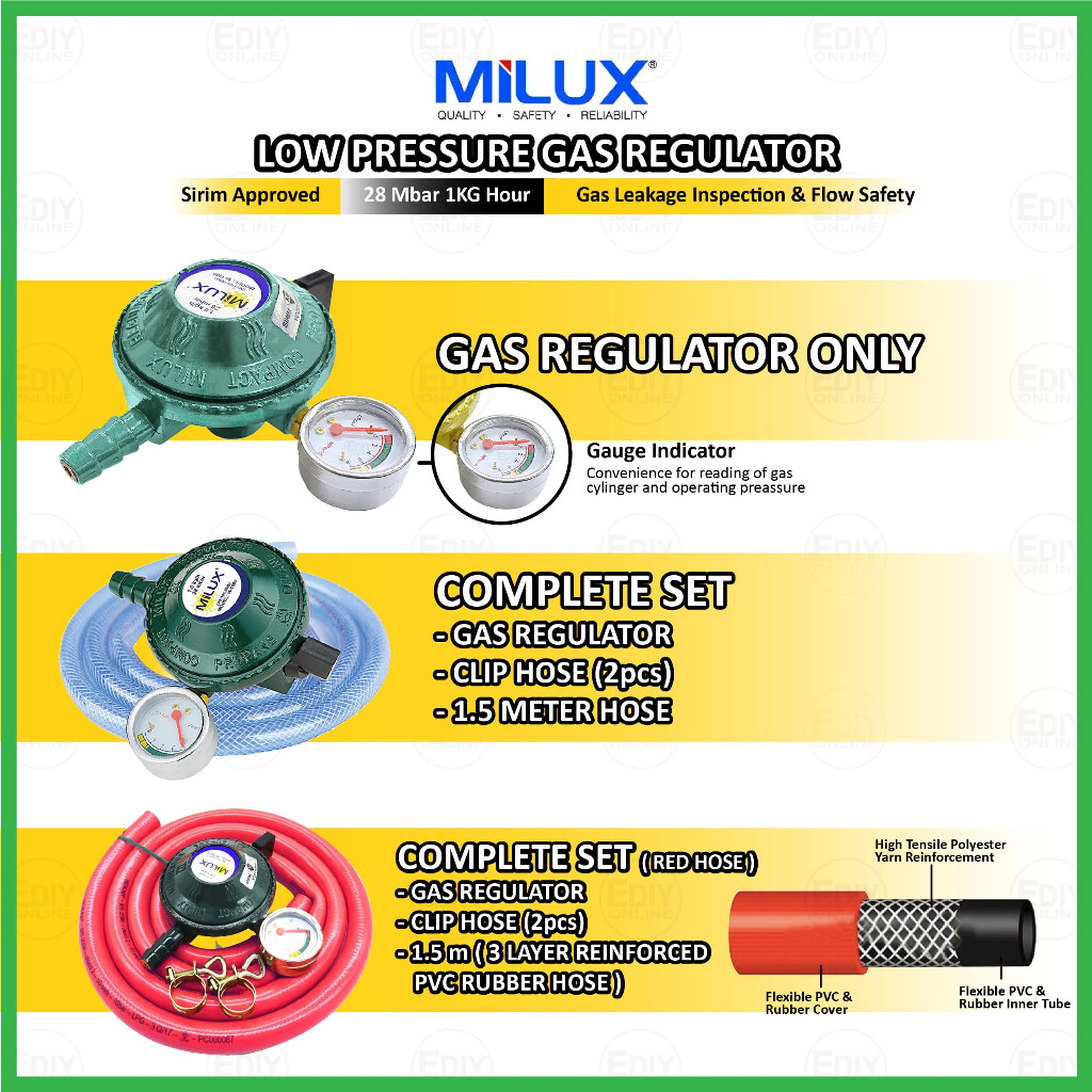 【NEW】 MILUX M-198F M-198CS SIRIM SAFETY GAS REGULATOR ANTI LEAK VALVE ...