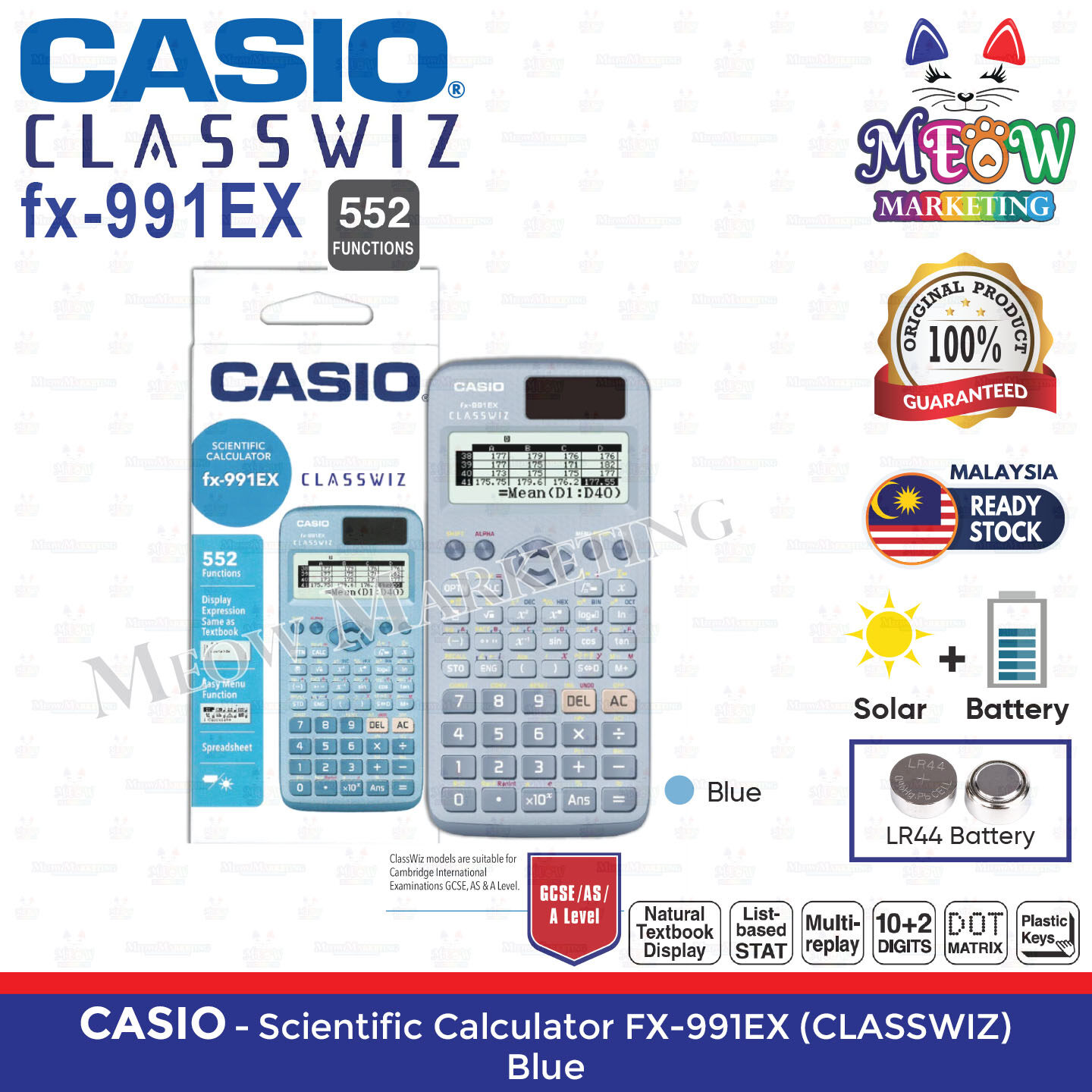 Casio Scientific Calculator FX-991EX (CLASSWIZ) (ORIGINAL) | Lazada