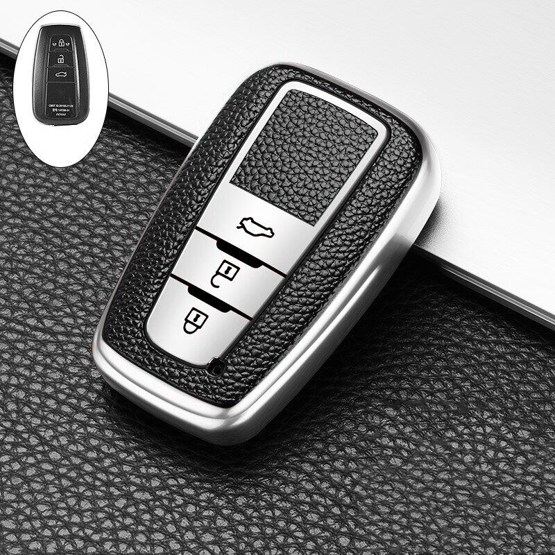 Soft TPU Leather Texture Remote Car Key Fob Case Cover for Toyota Cross ...
