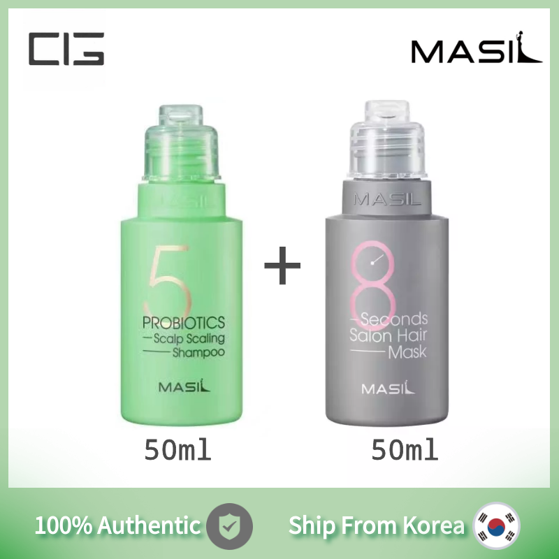 MASIL New Series 5 Probiotics Shampoo Scalp Scaling Shampoo 50ml & 8 ...