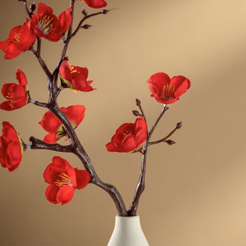 Artificial Spring Plum Blossom Branch Tree Decor Flower Home Art ...
