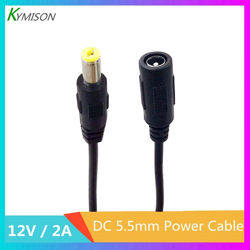 12V DC Power Extension Cable 5.5x2.1 Female To Male Plug Power Pord 1.2 ...