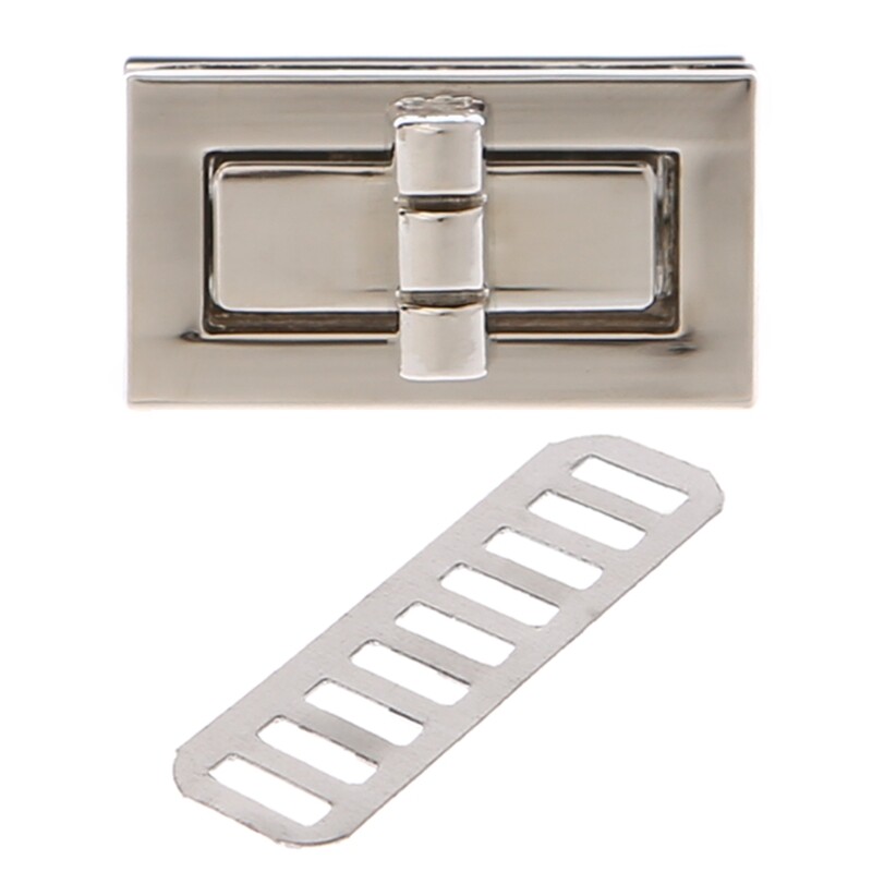 Rectangle Shape Clasp Turn Lock Twist Locks DIY Leather Handbag Bag ...
