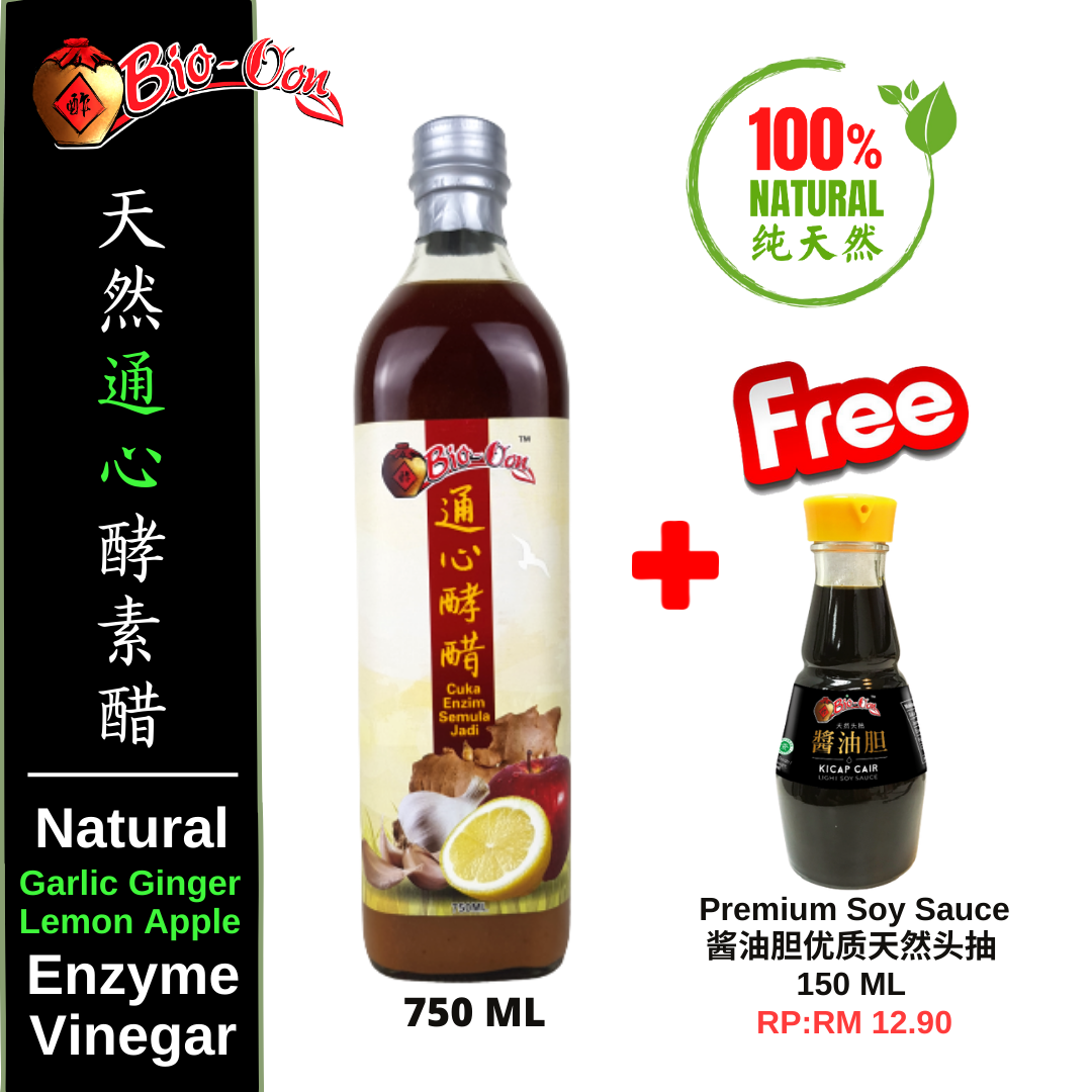 BIO-OON concentrate natural garlic ginger lemon apple enzymes vinegar ...