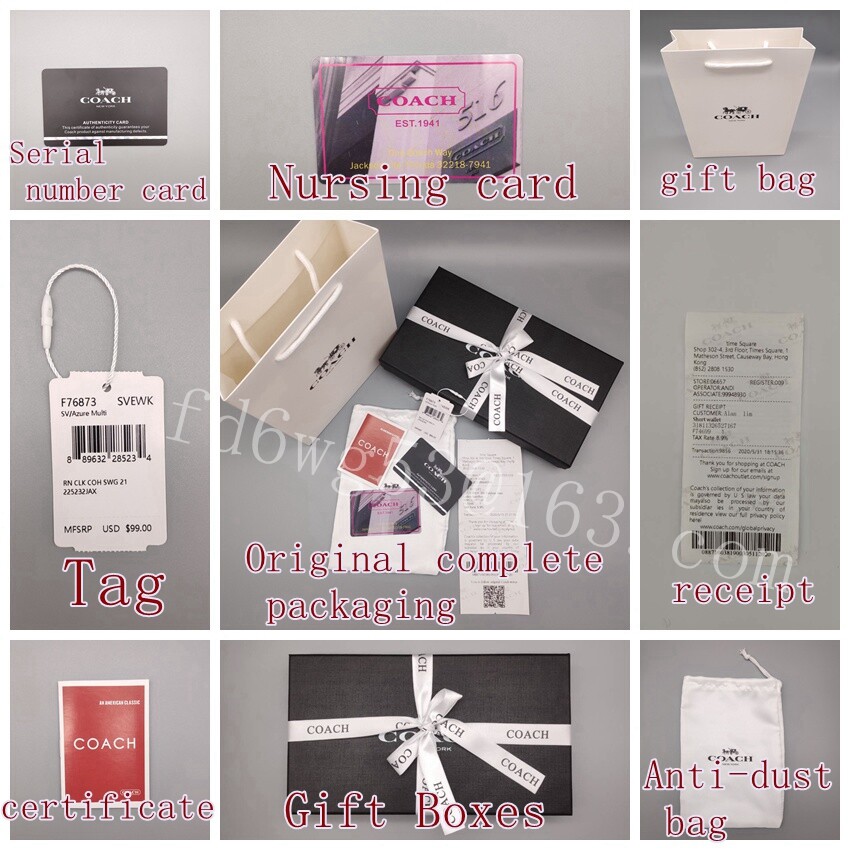 Coach กระเป๋าสตางค์แบบสั้นสำหรับผู้ชายแฟชั่นกระเป๋าสตางค์แบบพับได้ ...