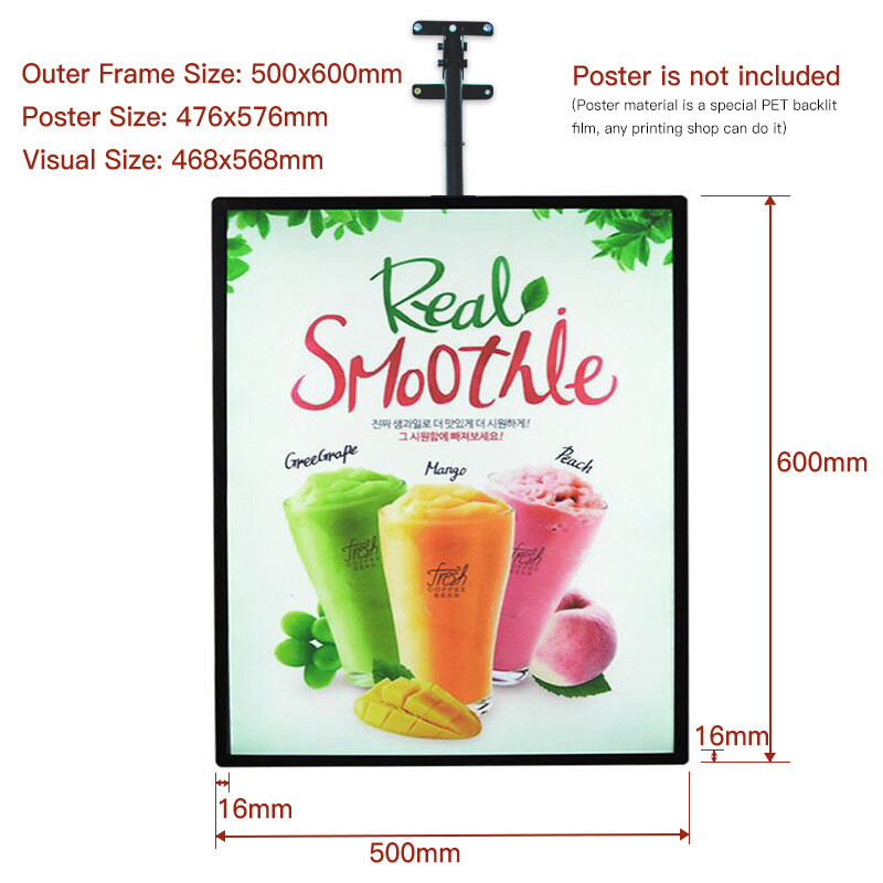 hanging sign board backlit decorative wall panel led food truck menu ...