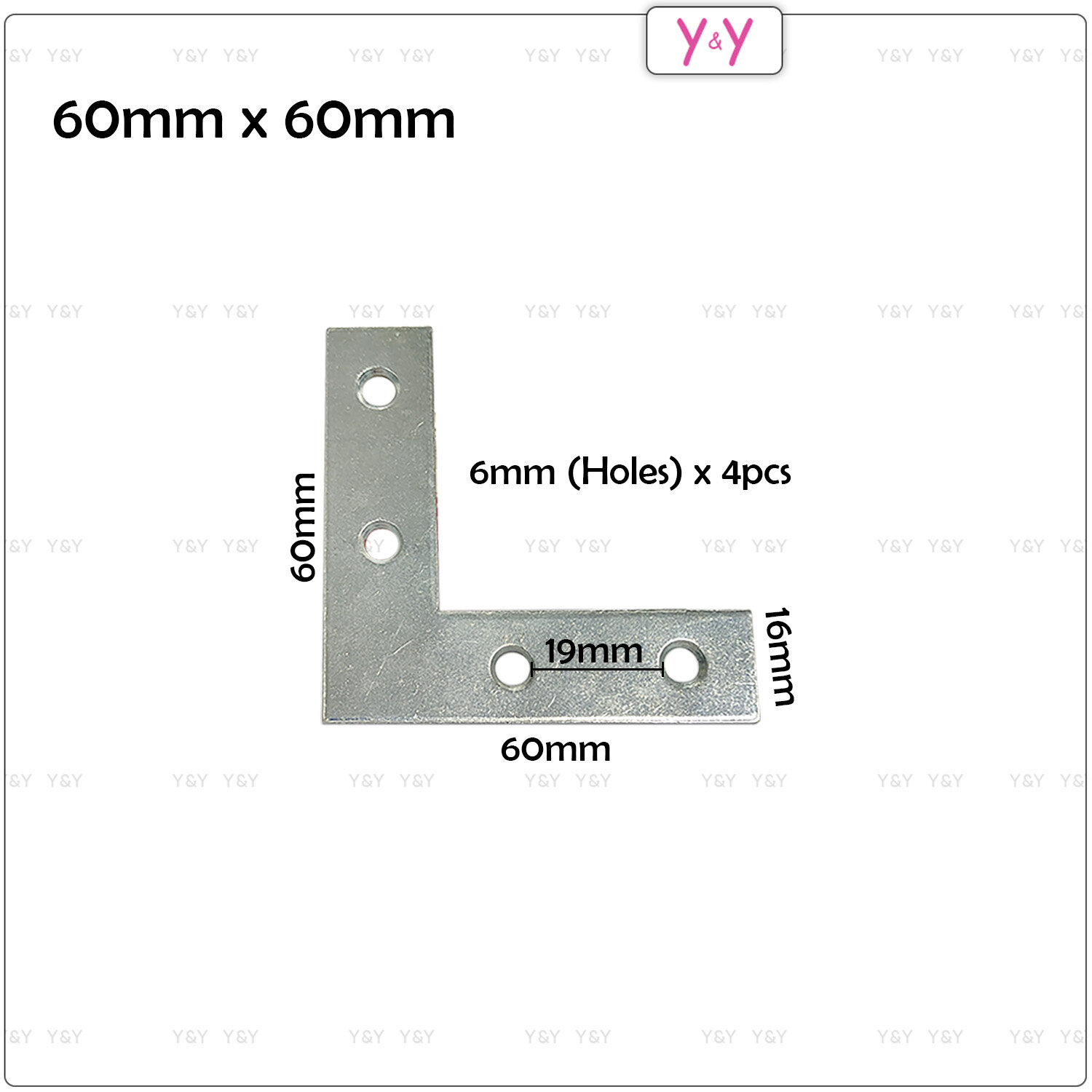 Y&Y Eco Flat Steel Metal Angle L Bracket / Corner Flat Bracket / Photo ...