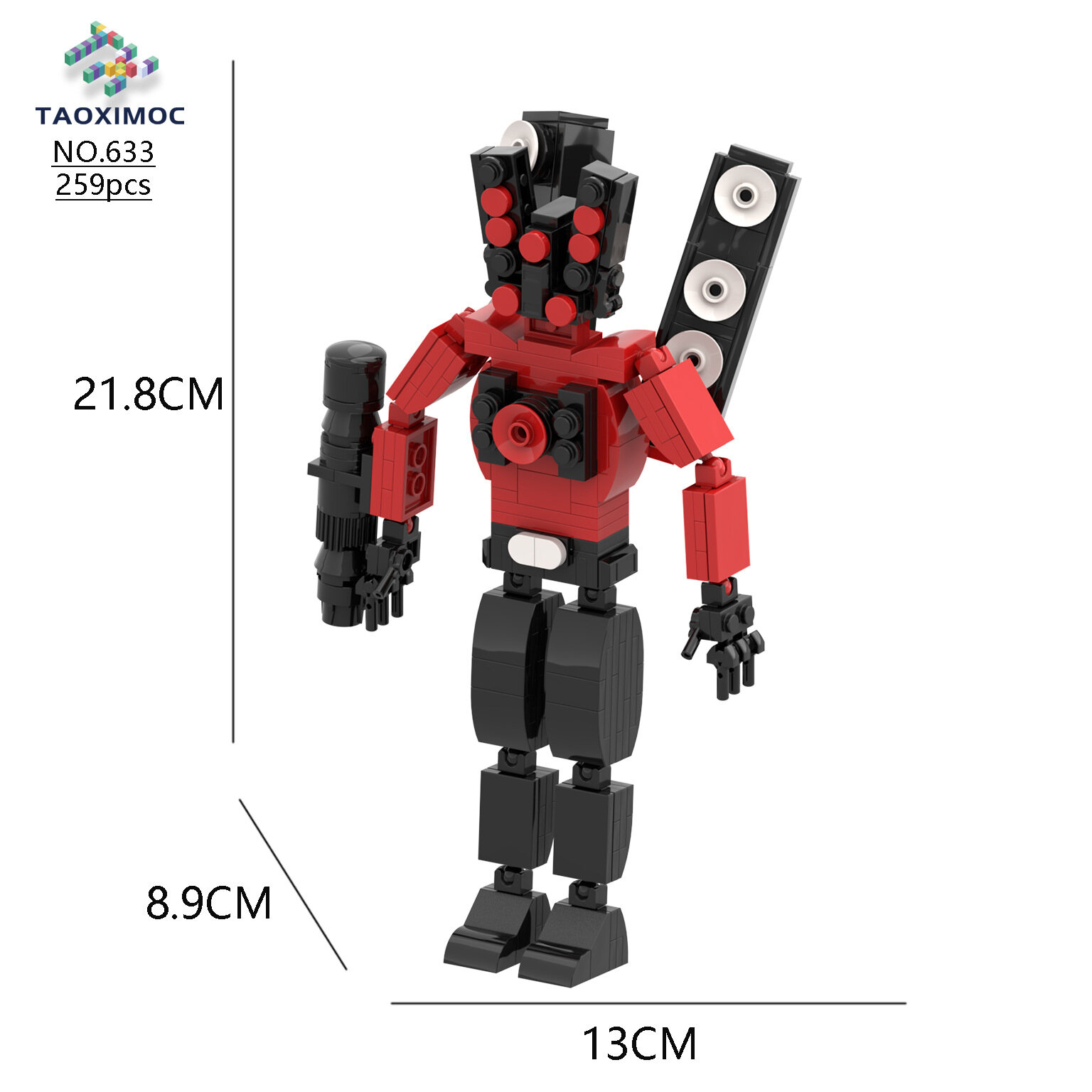 Skibidi Toilet MOC Building Blocks Titan Robot Model Loudspeaker Box ...