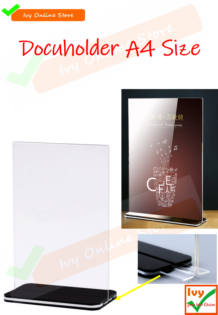 Acrylic Sign Holder A4 Thickness Double Sided Thick Plastic Sign ...