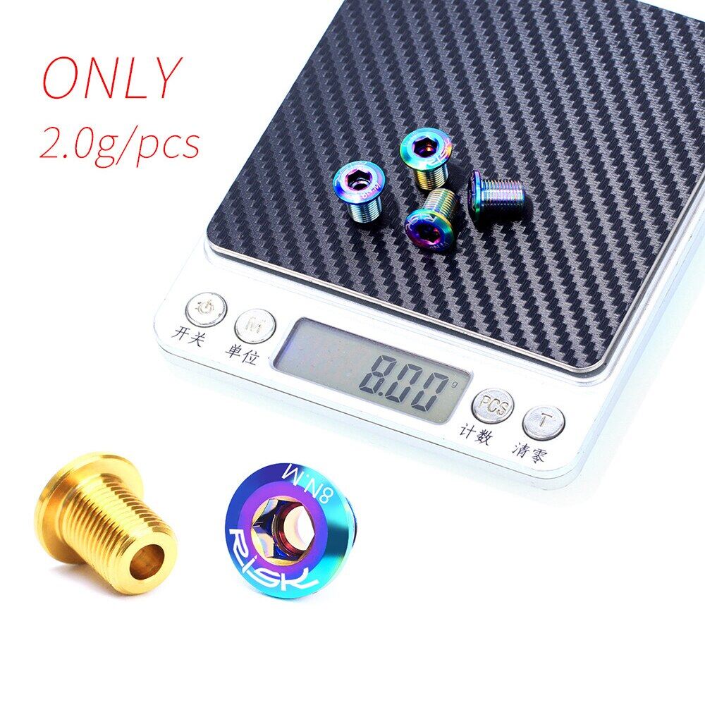 RISK 4ชิ้น/กล่องจักรยานท้องถนน M8x10ห่วงโซ่ล้อเกียร์สลักเกลียวสกรู Nuts ...