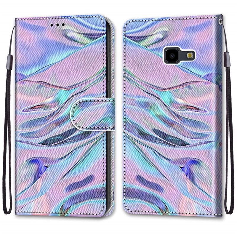 [YP] หนังกรณีแม่เหล็กสำหรับ S Amsung G Alaxy J4 J6บวก J 6นายกรัฐมนตรี ...