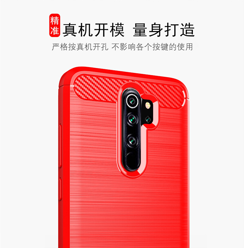 Xiaomi Redmi Note 8 Pro Case Redmi Note8Pro คาร์บอนไฟเบอร์ TPU ซิลิโคนอ่อนนุ่มฝาหลังเกราะเคส ...