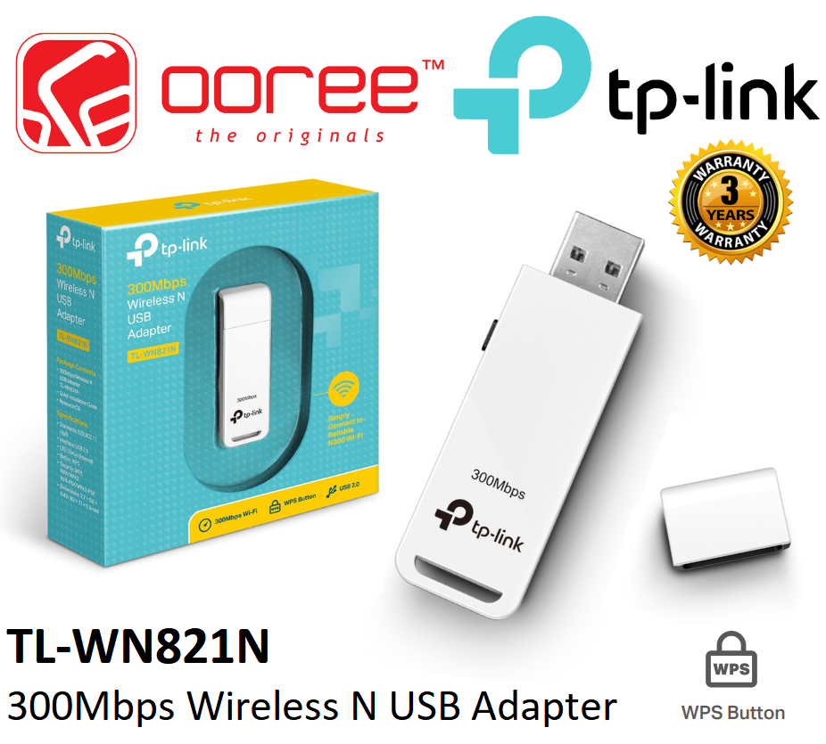 TP-LINK TL-WN821N / TL-WN823N 300MBPS WIRELESS N USB ADAPTER WITH WPS BUTTON, EASY SETUP AND ...