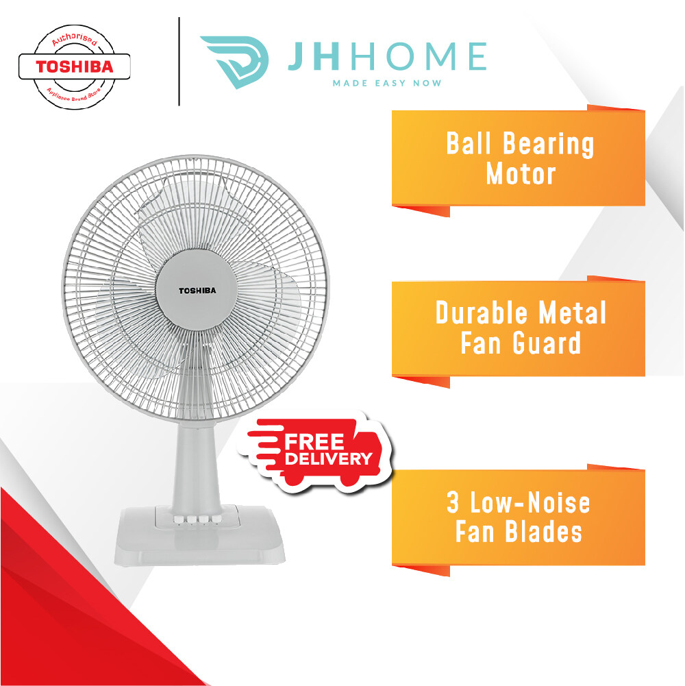 Toshiba 16 Inch 3 Speed 5 Blade Table Fan F-TSA20(G)MY | 12 Inch 3 Speed 3 Blade F-TSA10(G)MY ...