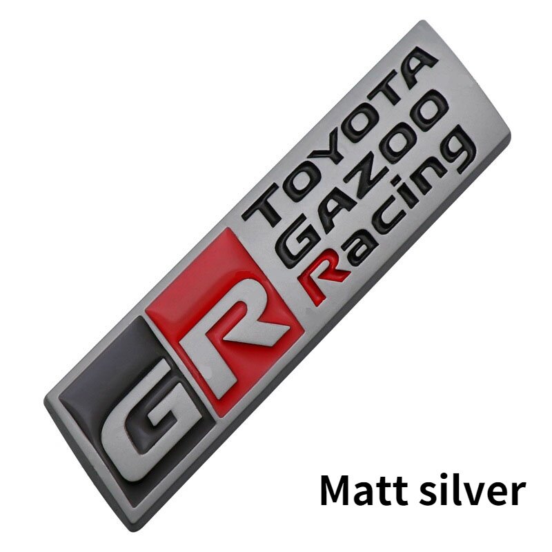 Metal GR fender emblem badge GR SPORT Gazoo Racing fender car body/tail ...