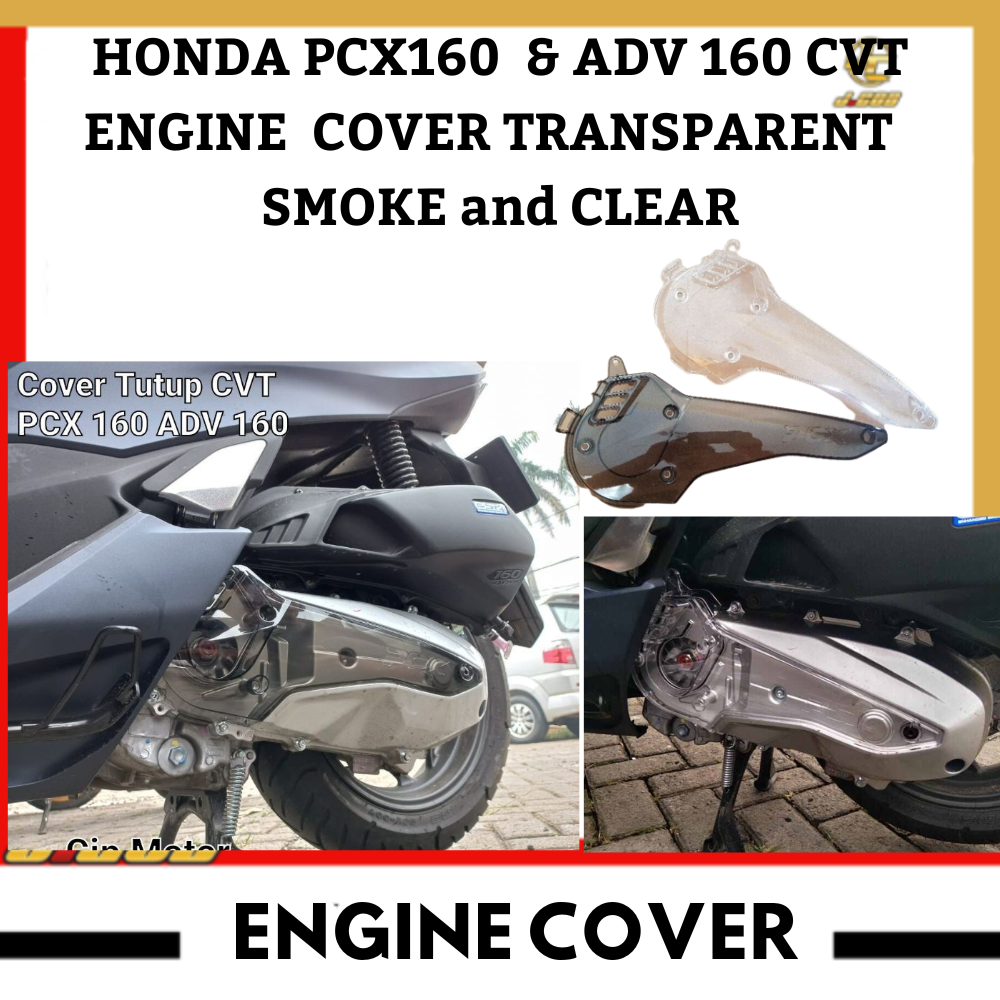 HONDA PCX160 & ADV 160 CVT ENGINE COVER TRANSPARENT SMOKE CLEAR | Lazada