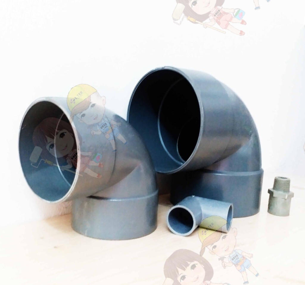 PVC PIPE FITTING ELBOW GREY PVC 90-DEGREE ELBOW 3" ( 80MM ) ,4" ( 100MM ...