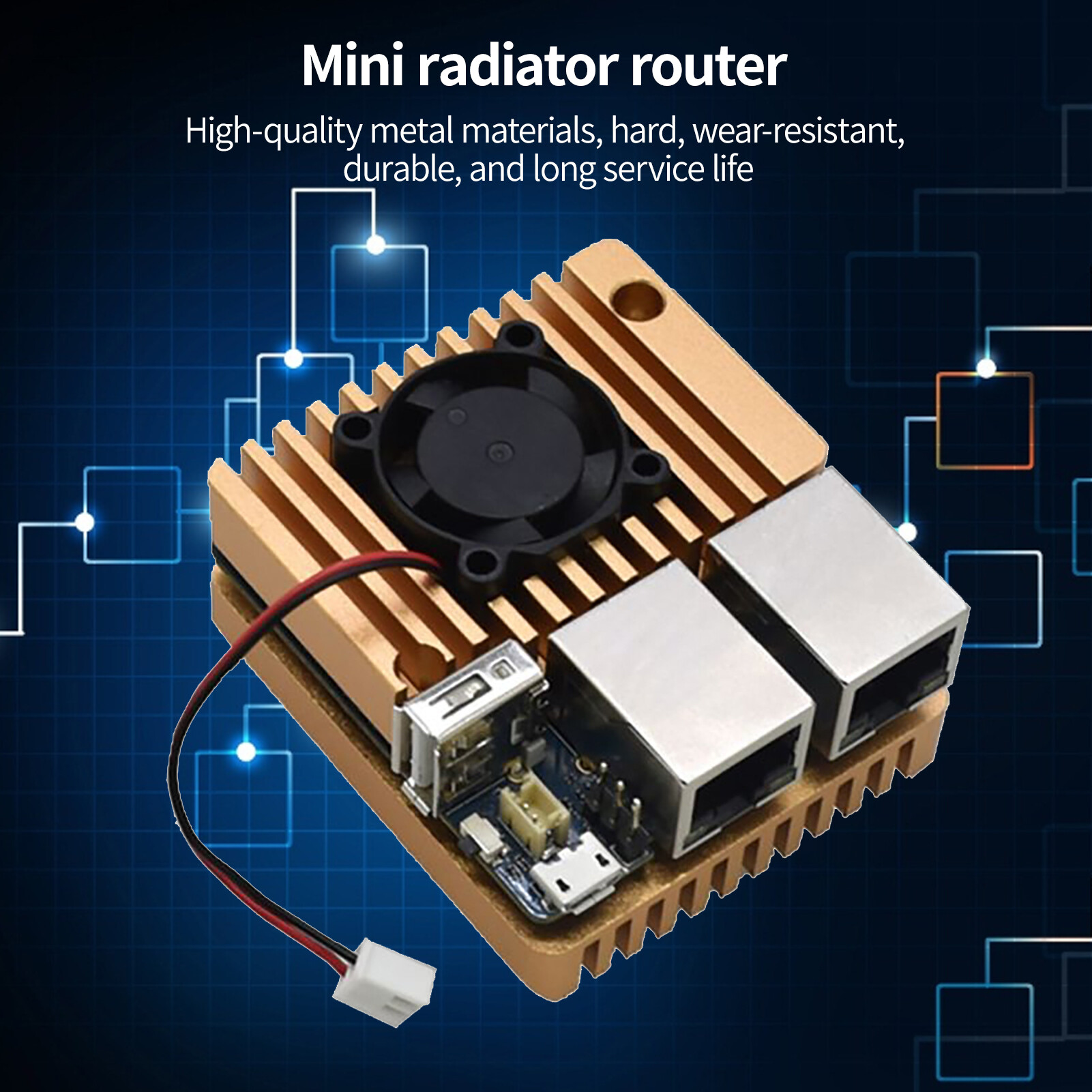 มินิเราเตอร์แหล่งจ่ายไฟโมดูลบอร์ด CNC พร้อมพัดลมสำหรับ NanoPi R2S ...