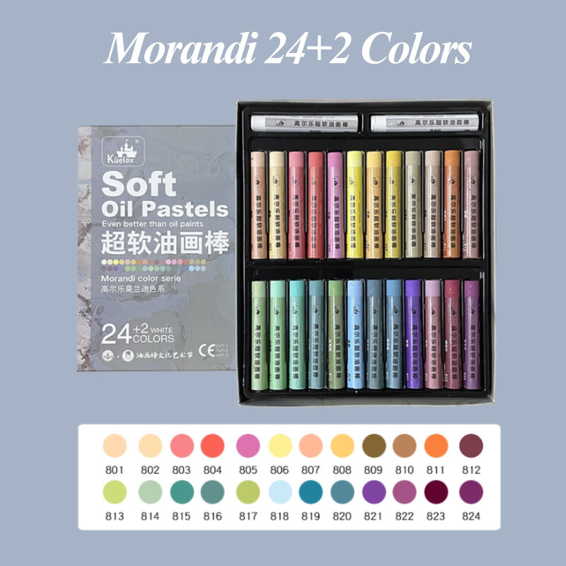 Kuelox 24/36/48 Color Macaron Morandi Smooth Type Heavy Color Oil ...