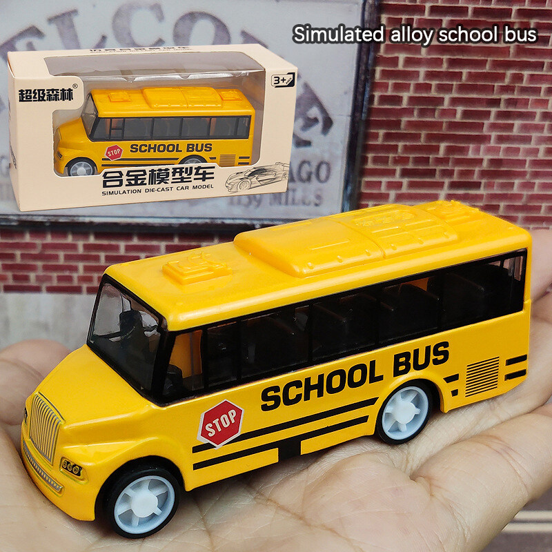 Skinye 【In Stock】 Flash Sale School Bus Toy Simulate Exquisite Body ...