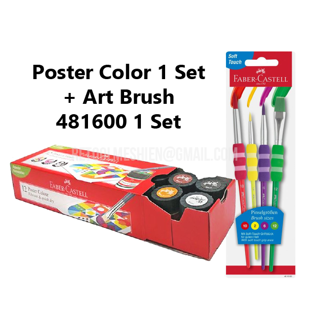 12 Colors Premium Poster Colors Tempera Paints Faber-Castell | Lazada