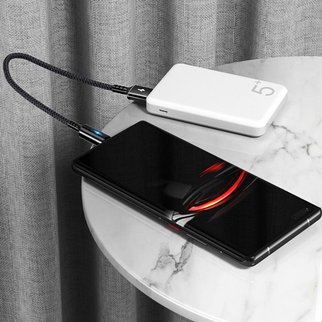 Rovtop Dual-Head 3A Fast Charging Data Cable PD 60W One For Two Braided ...