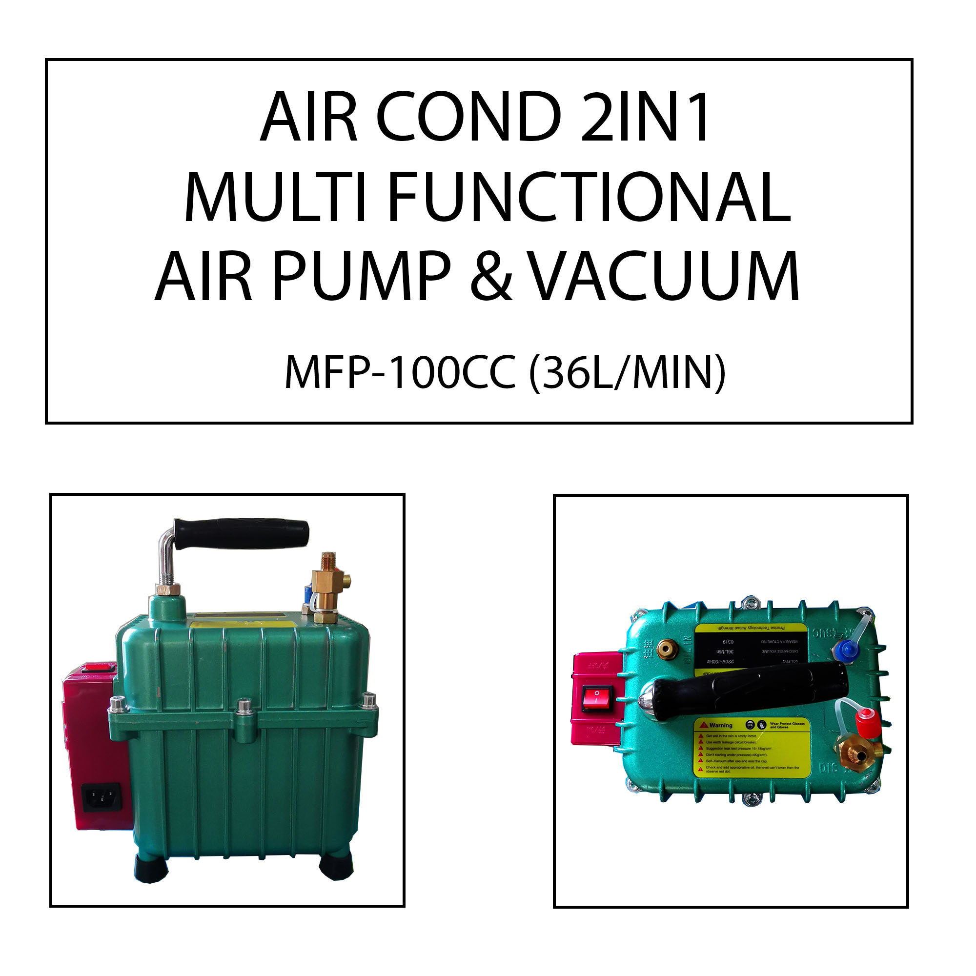 (READY STOCK) VACUUM PUMP & AIR PUMP & PRESURE PUMP AIR COND MFP-100CC ...