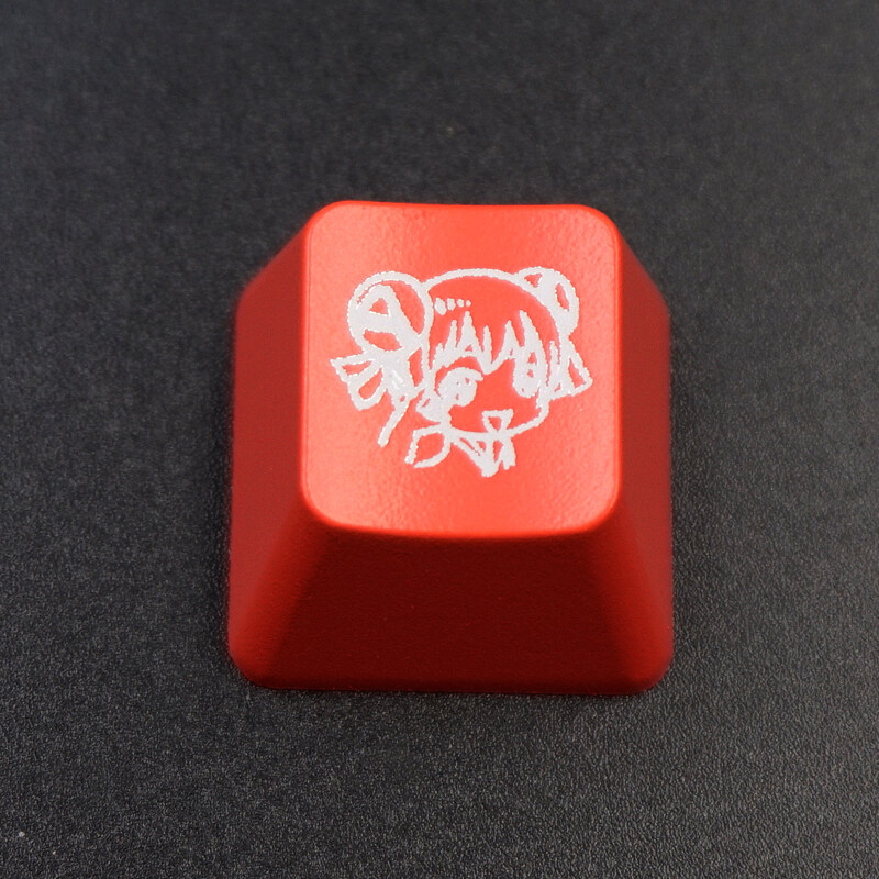 Red personality transparent keycap Transformers Spider Iron Man ...