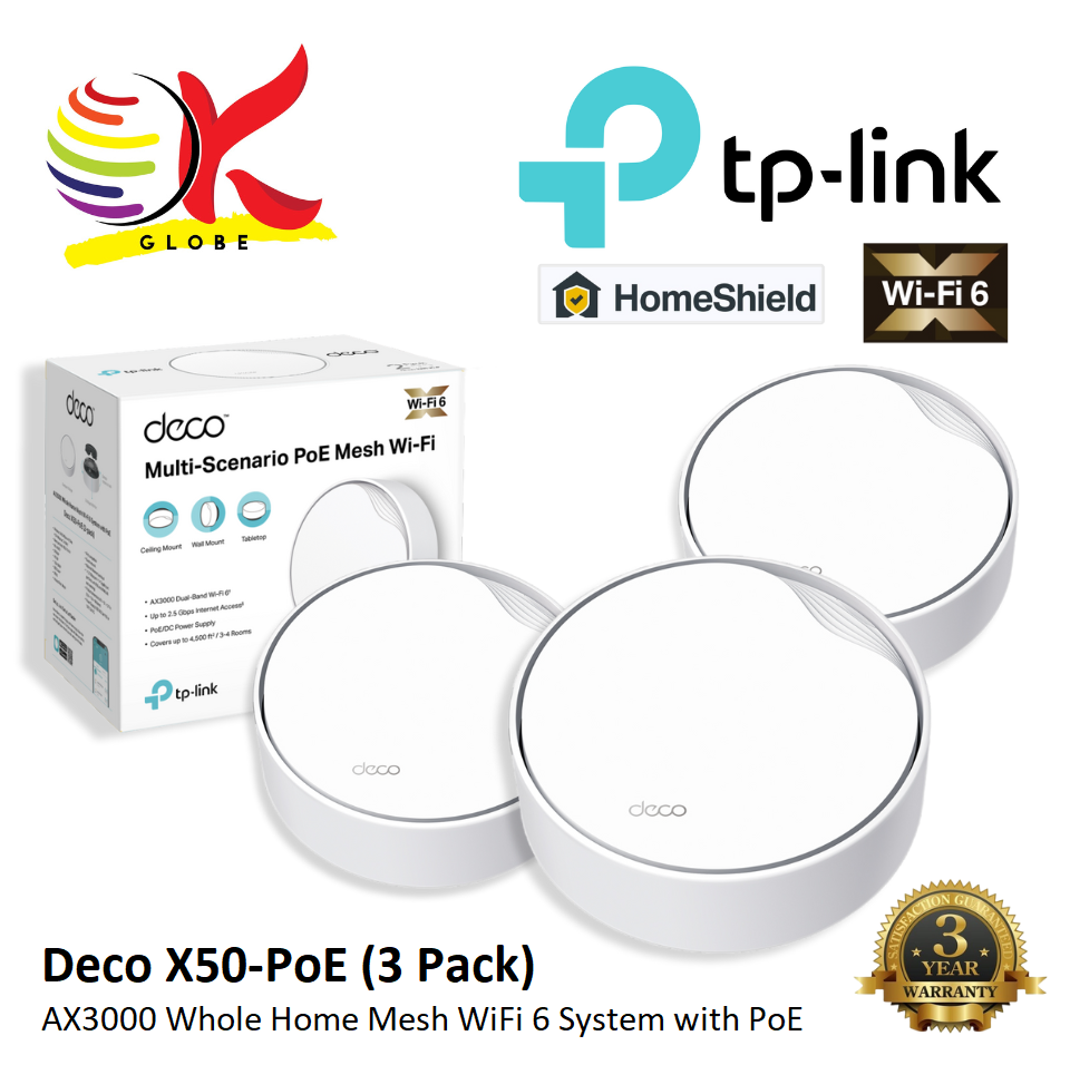 TP-LINK DECO X50-POE AX3000 WHOLE HOME MESH DUAL-BAND WIFI 6 SYSTEM ...