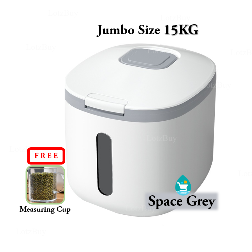 【Ready Stock】Oasis Home 15KG Rice Storage Container Rice Box 15L ...
