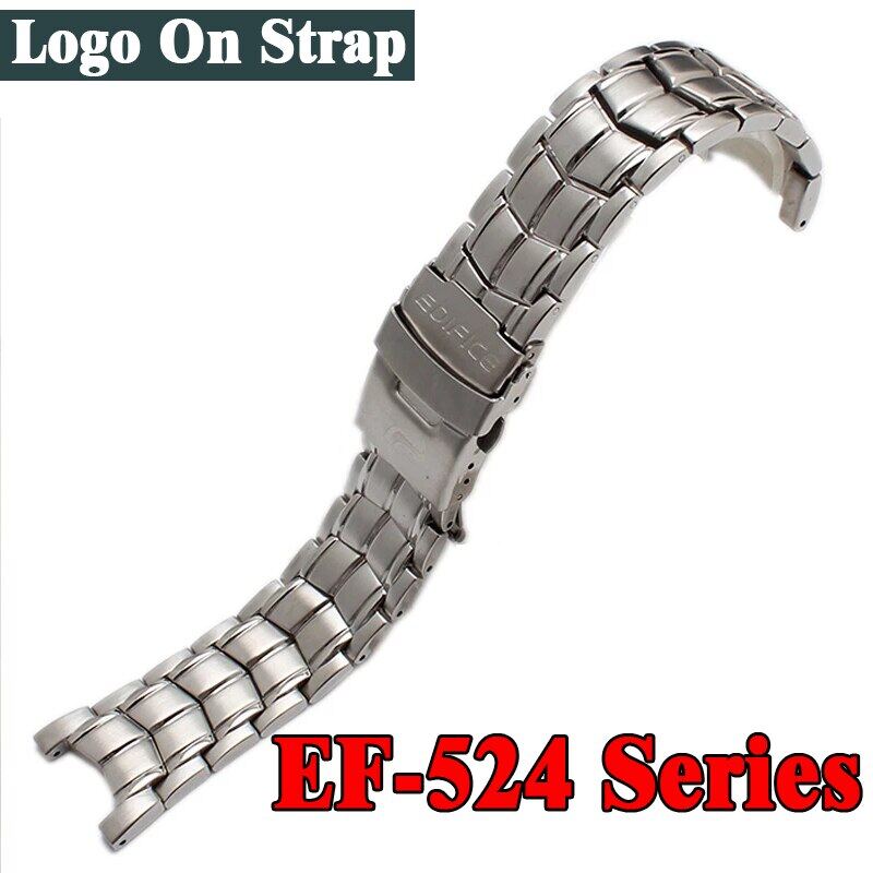 สายนาฬิกาข้อมือสำหรับ Casio EF-524 EF-543 EF-550 EFR-539สายรัดข้อมือนาฬิกาอุปกรณ์เสริมสแตนเลสสตี ...