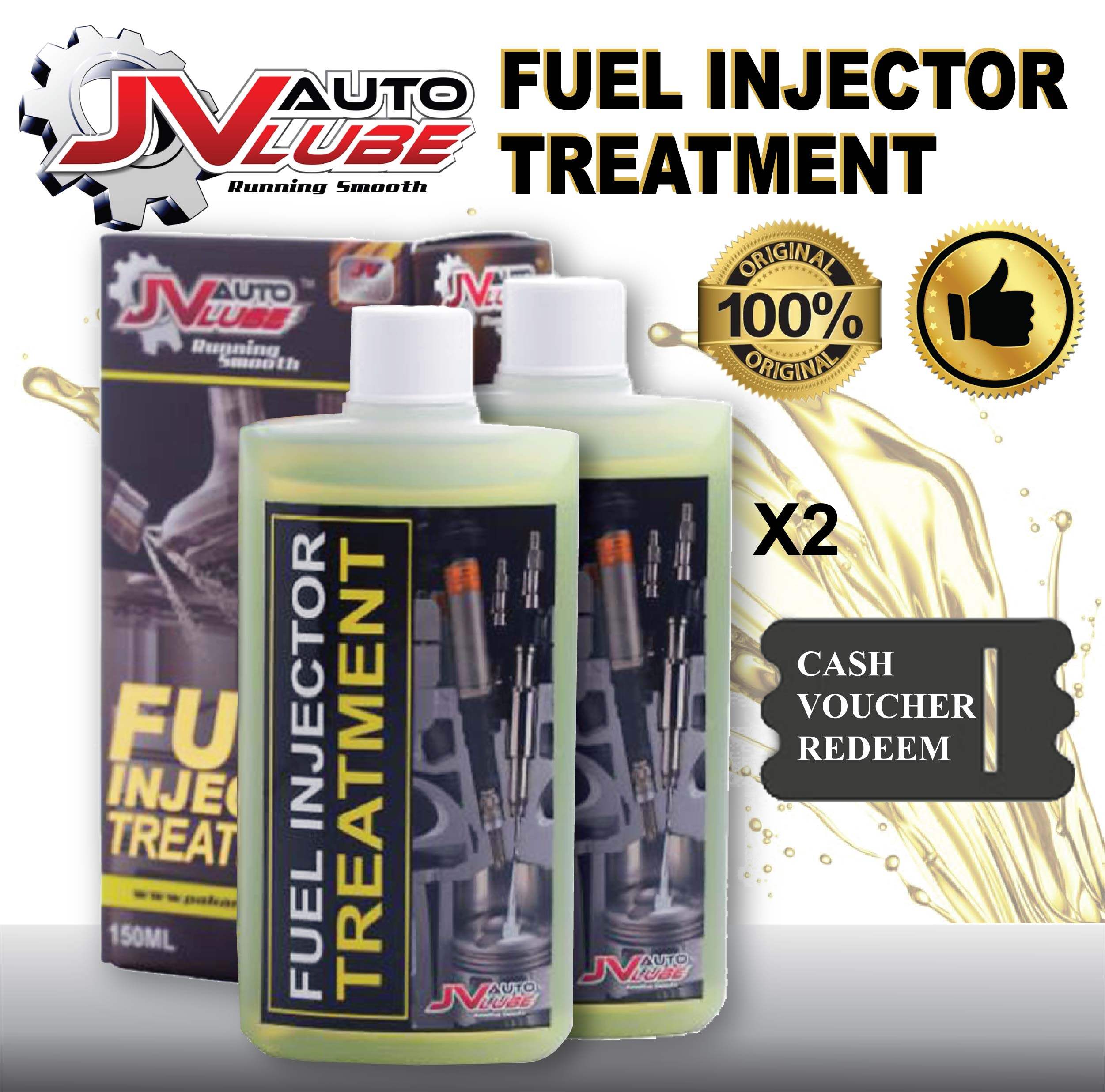 2 Bottle JV Auto Lube - Fuel Injector Treatment Original | Lazada
