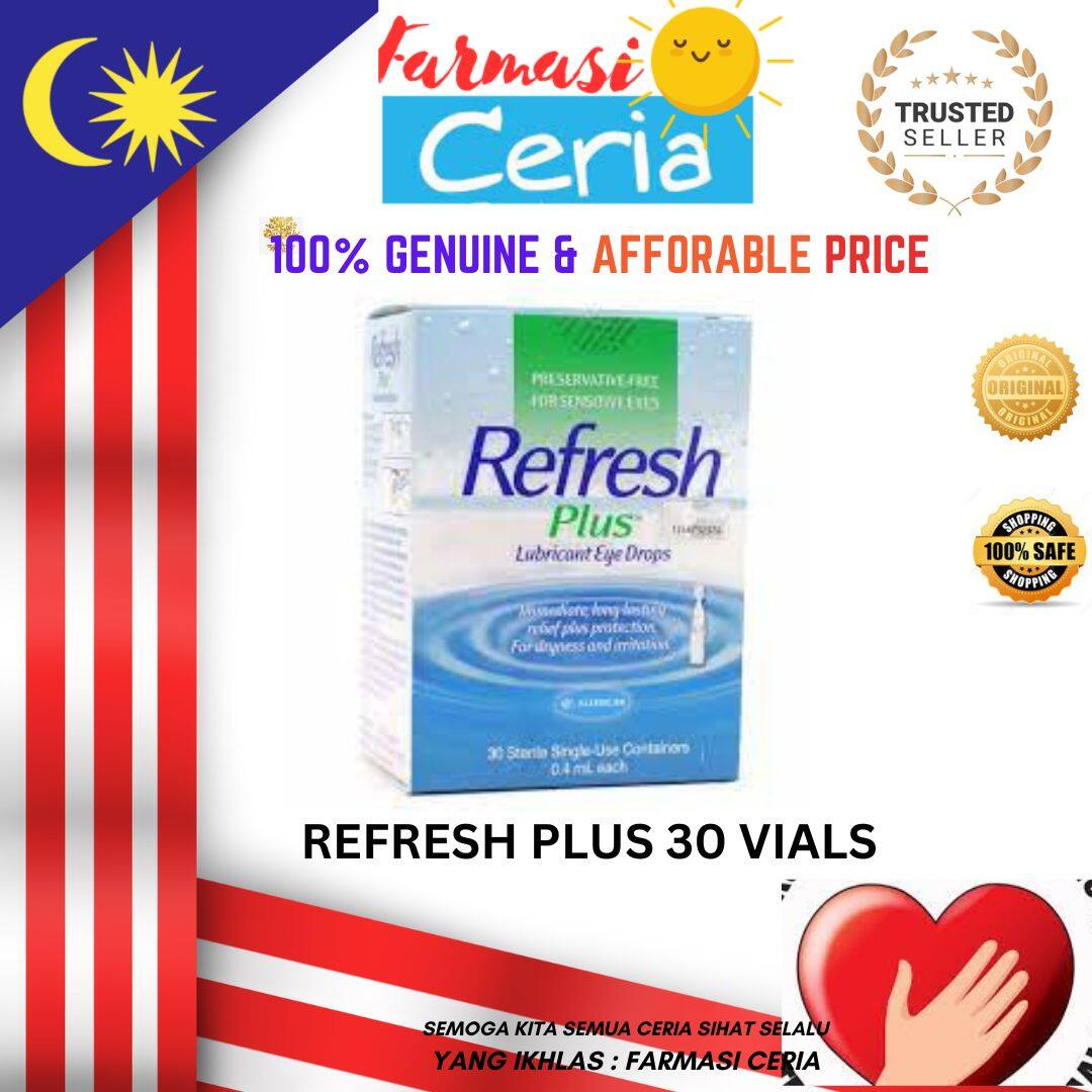 REFRESH PLUS LUBRICANT EYE DROPS (30 STERILE 0.4ML) [Expiry 12/2024] # ...