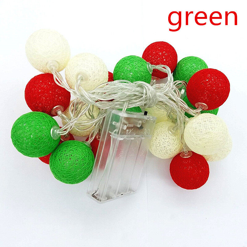 【TaroBall】2M Hollow Out Cotton Ball LED Lamp String Lights Battery ...