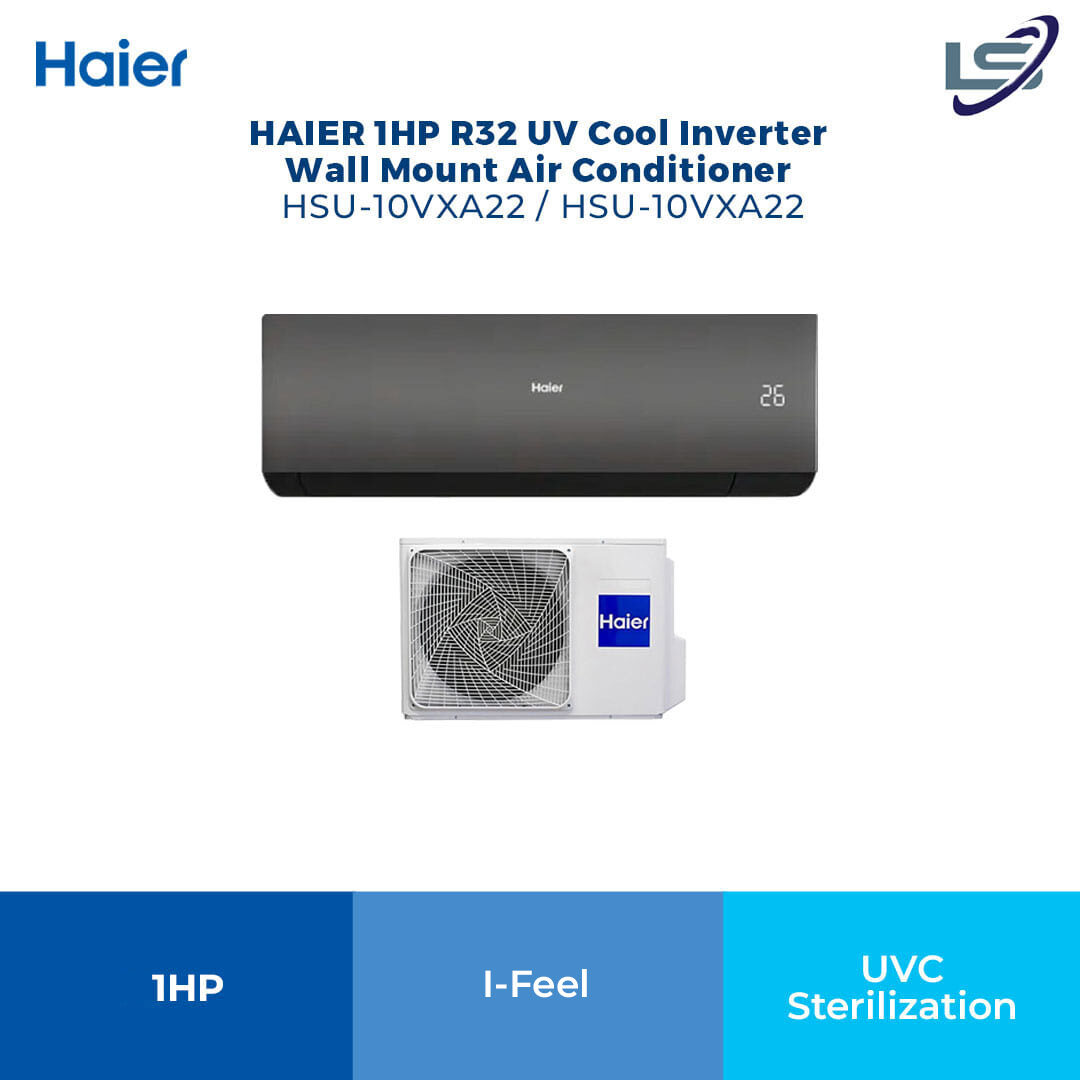 HAIER 1HP / 1.5HP R32 UV Cool Inverter Wall Mount Air Conditioner HSU-10VXA22 / HSU-13VXA22 ...