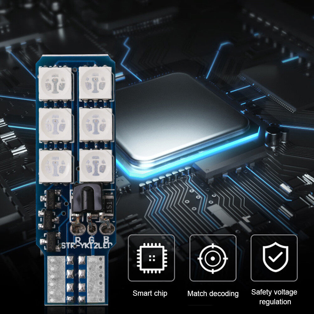 KALADA Spot RGB car width indicator light T10 5050 12SMD car remote ...