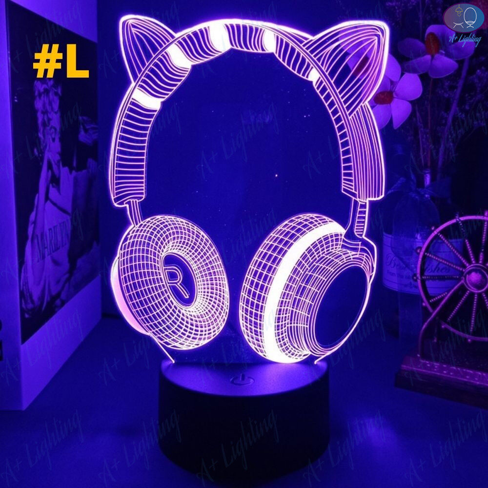 3D Lamp Gaming Room Desk Lighting Playstation Game Night Light LED ...