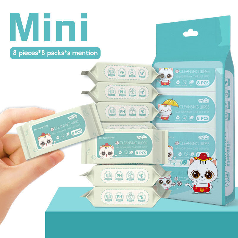 Mini Wipes 64 Portable Baby And Adult Wipes Mild And Non-Irritating ...