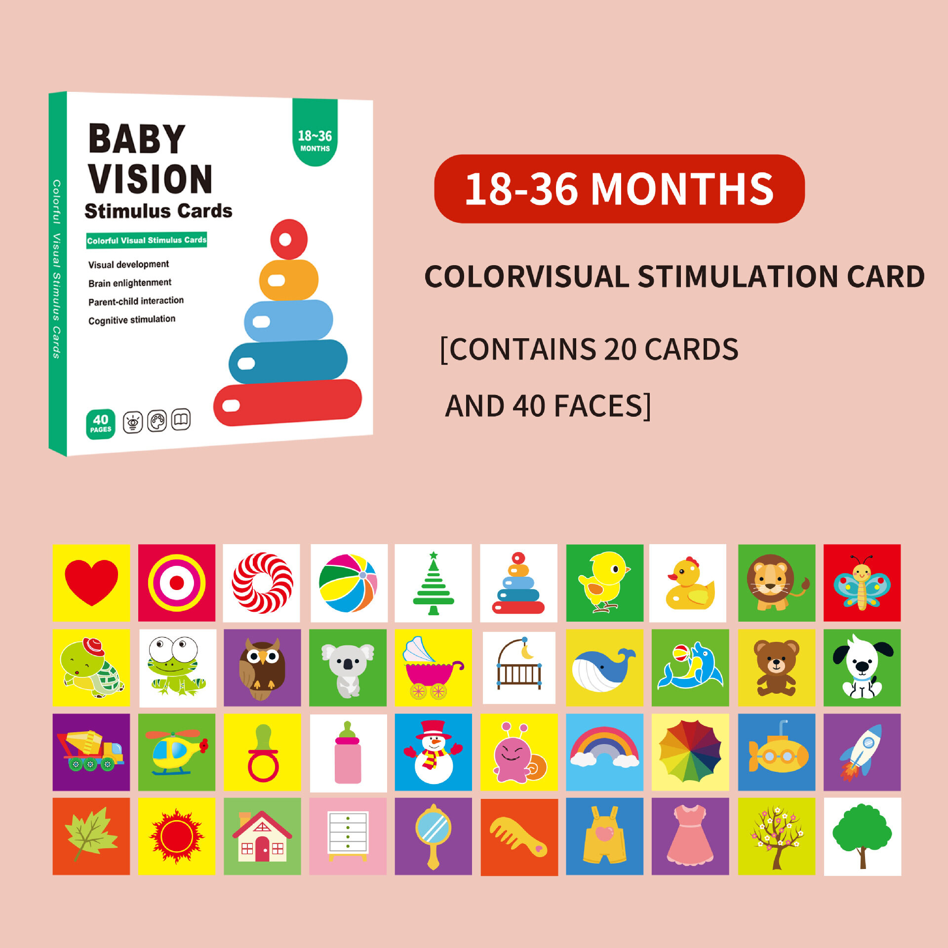 Montessori Baby Flash Card | Baby Sensory Cards | High Contrast Visual ...
