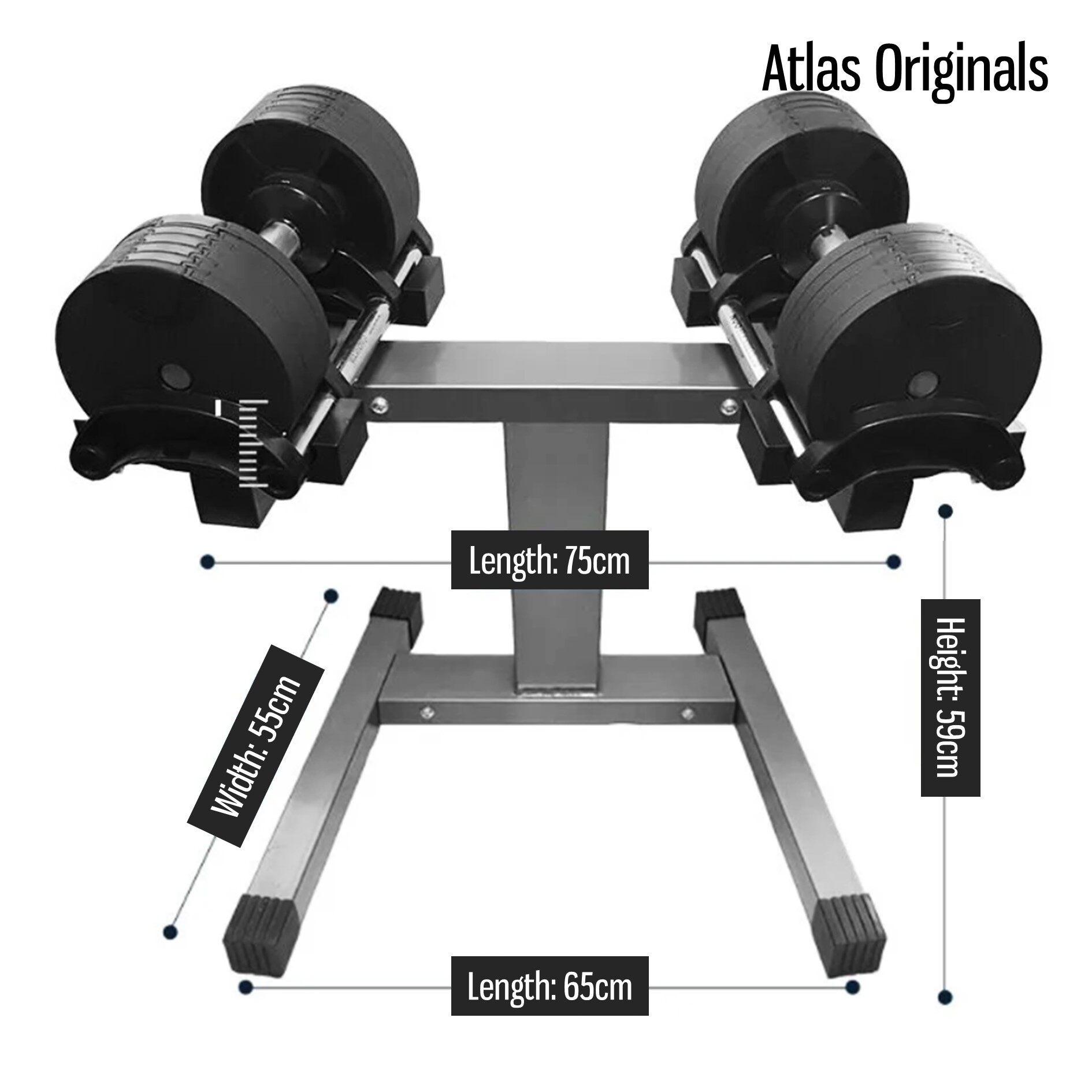 Atlas Originals Adjustable Dumbbell (20kg / 32kg) (Per Piece, Ready Stock) | Lazada