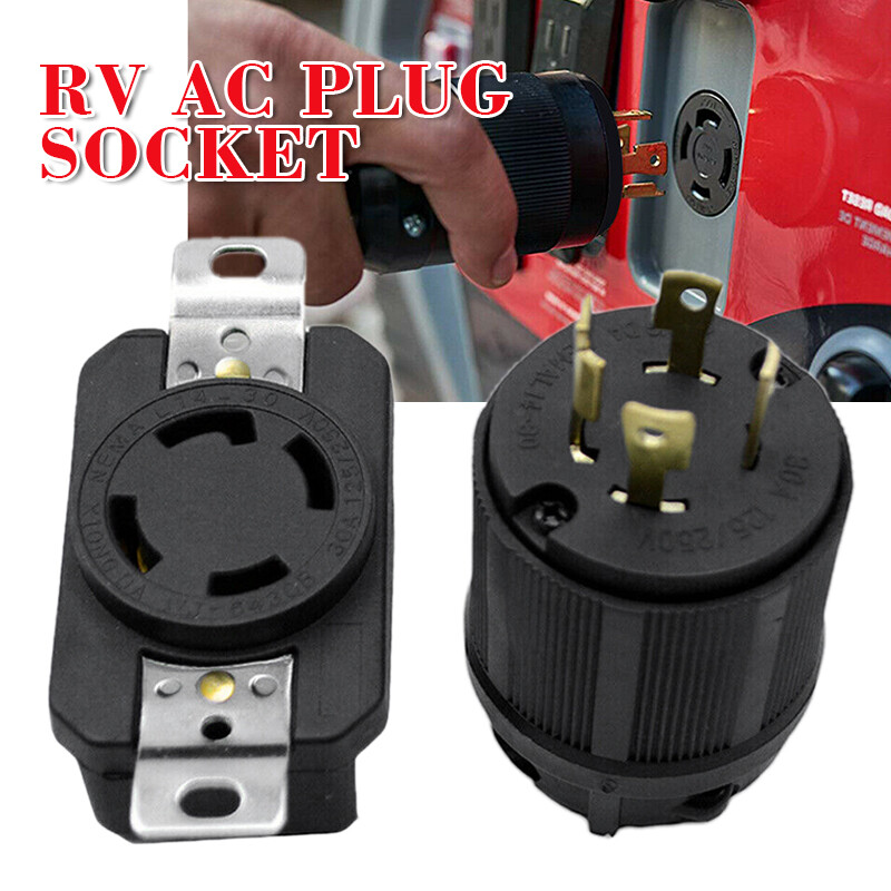 Generator RV AC Plug Socket 30 Amp 120V 220V Male and Female Receptacle ...