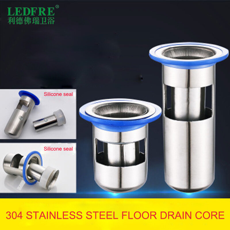 LEDFRE 304 Stainless Steel Floor Bathroom Drain Hydraulic Shutter Core ...