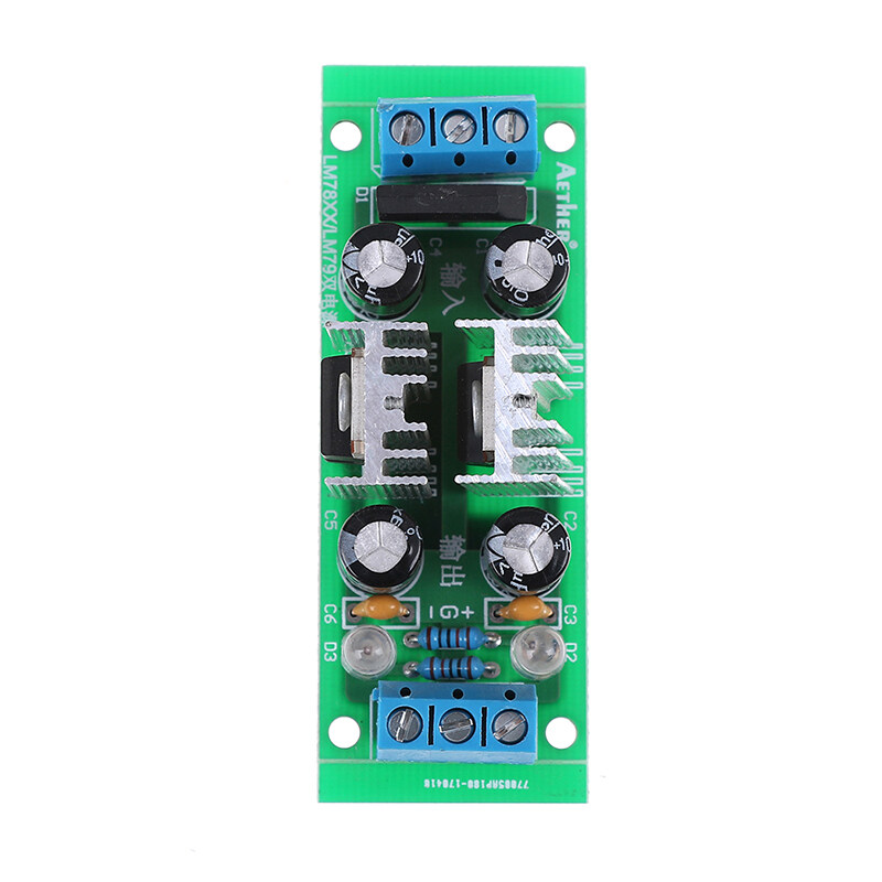 LM7809 + LM7909 ±9V dual voltage regulator rectifier bridge power ...