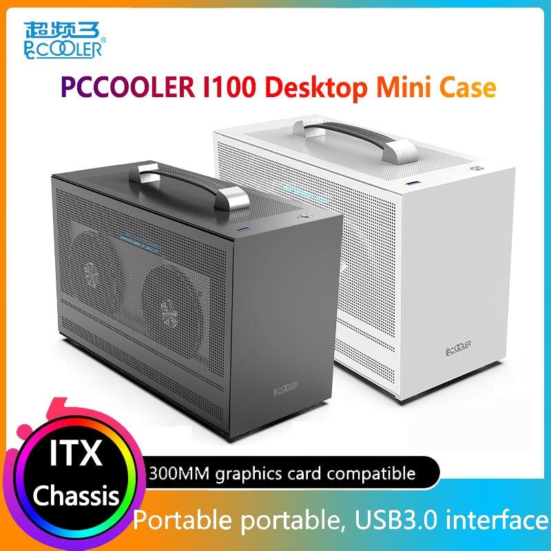 Pccooler I100 ITX MINI Small Case All Aluminium Suitcase Portable HTPC Desktop Computer Empty ...