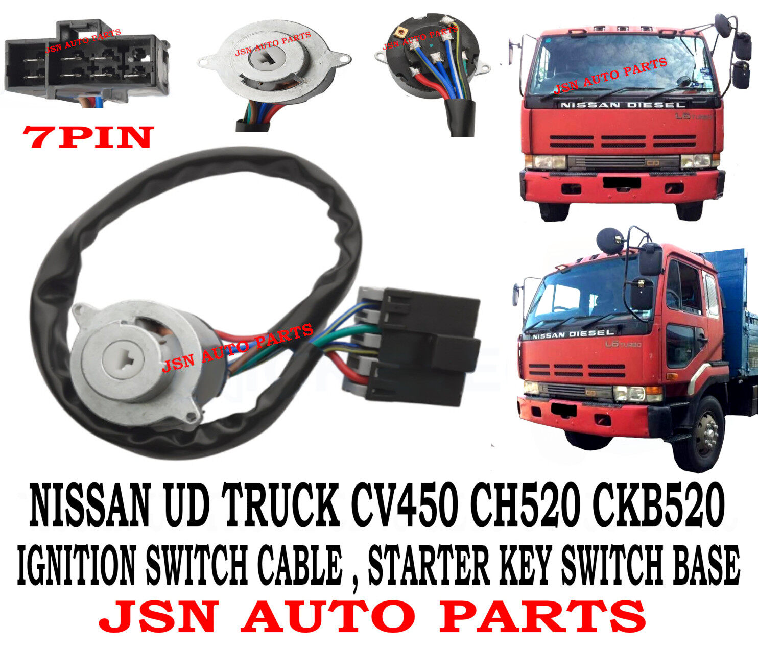 IGNITION STARTER KEY SWITCH BASE WIRE NISSAN UD CV450 CH520 CW520 LORRY ...