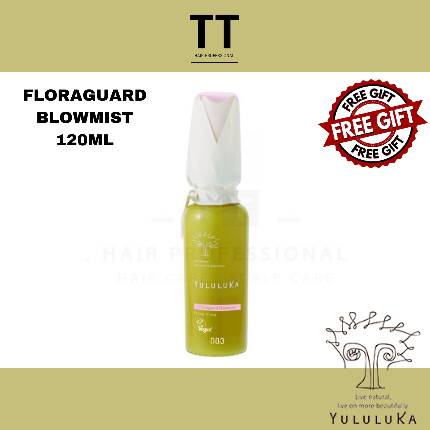 NO3 NUMBER THREE YULULUKA HAIR FLORAGUARD BLOWMIST 120ML MADE IN JAPAN ...