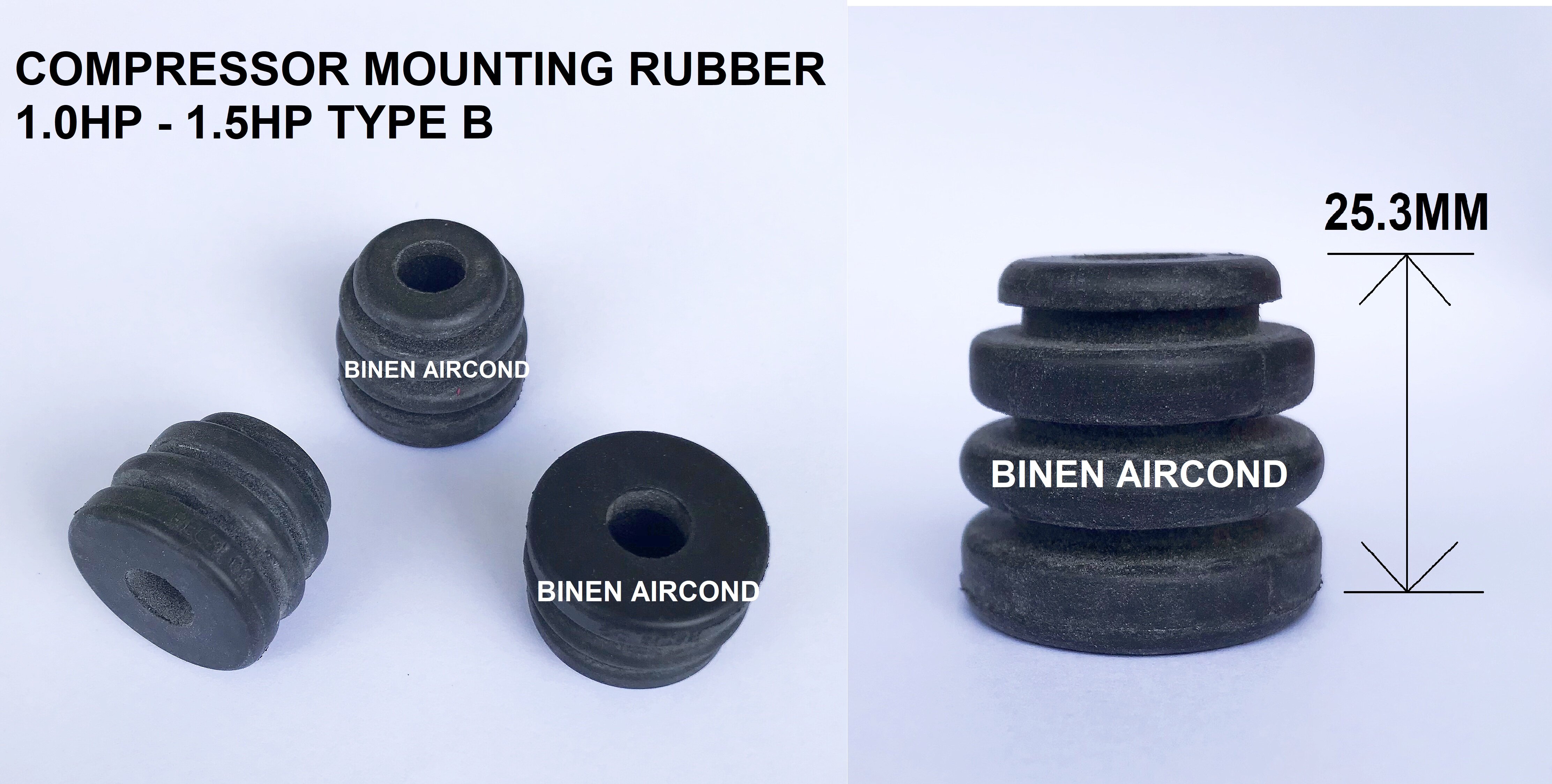 AIRCOND COMPRESSOR MOUNTING BUSH/COMPRESSOR MOUNTING RUBBER 1.0HP-1.5HP ...