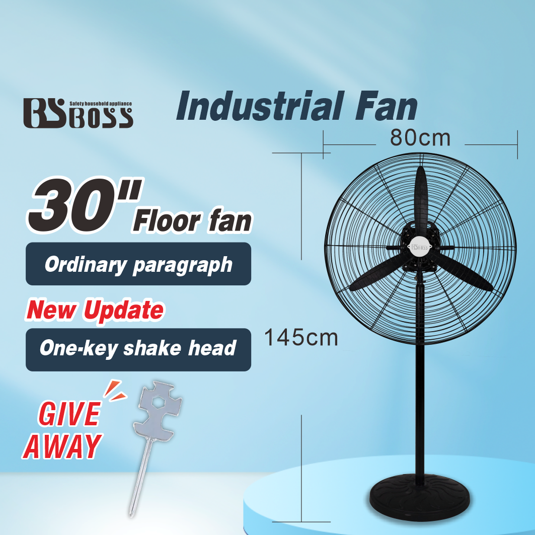 BSBOSS Industrial Fan Kipas Industri 20/26/30 Inch Heavy Duty Floor Fan ...