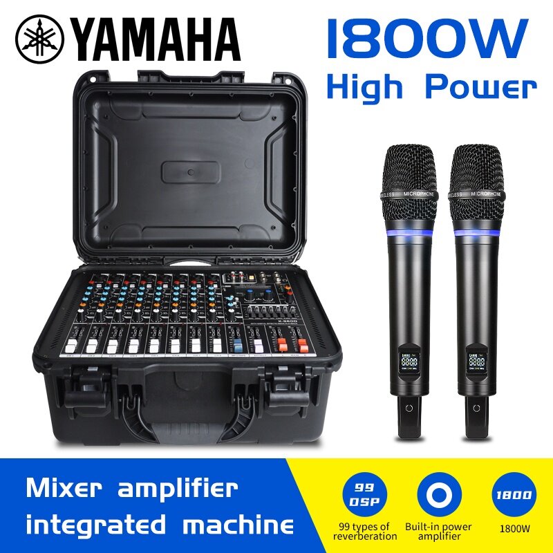 Yamaha 8channel mixer with power amplifier 1800 watts * 2 high-power ...