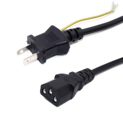 1.8m Japan Power Cord with Ground Janpanese 2 Prong Plug To IEC320 C13 ...